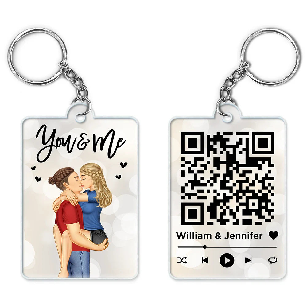 Couple Song QR Code You & Me - Personalized Acrylic Keychain – The Next ...