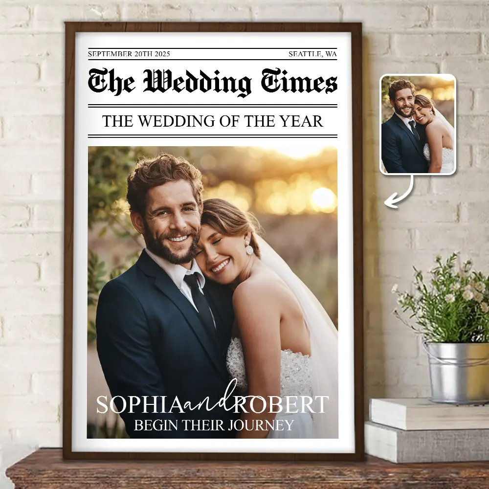 Custom Photo The Wedding Of The Year Newlywed Couples - Personalized P ...