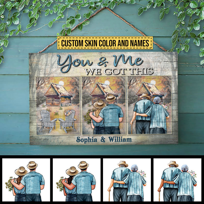 Family Couple You And Me We Got This Custom Wood Rectangle Sign – The ...