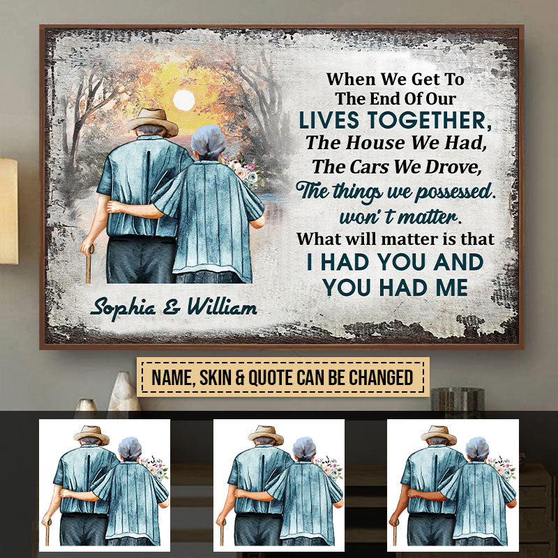 Personalized Family Old Couple Customized Poster – The Next Custom Gift