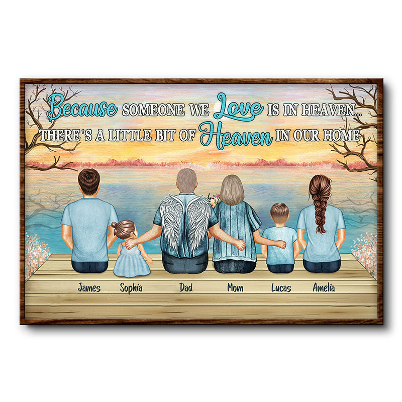 Because Someone We Love Is In Heaven Family Portrait - Family Gift - P ...