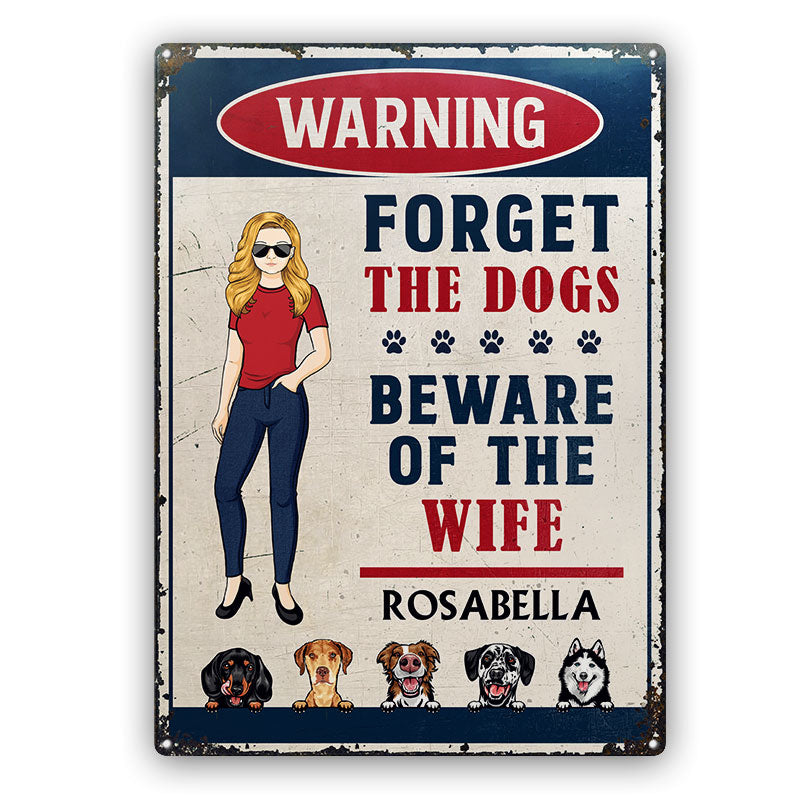 Family Warning Beware Of The Wife Husband - Dog Lovers Gift - Personal ...