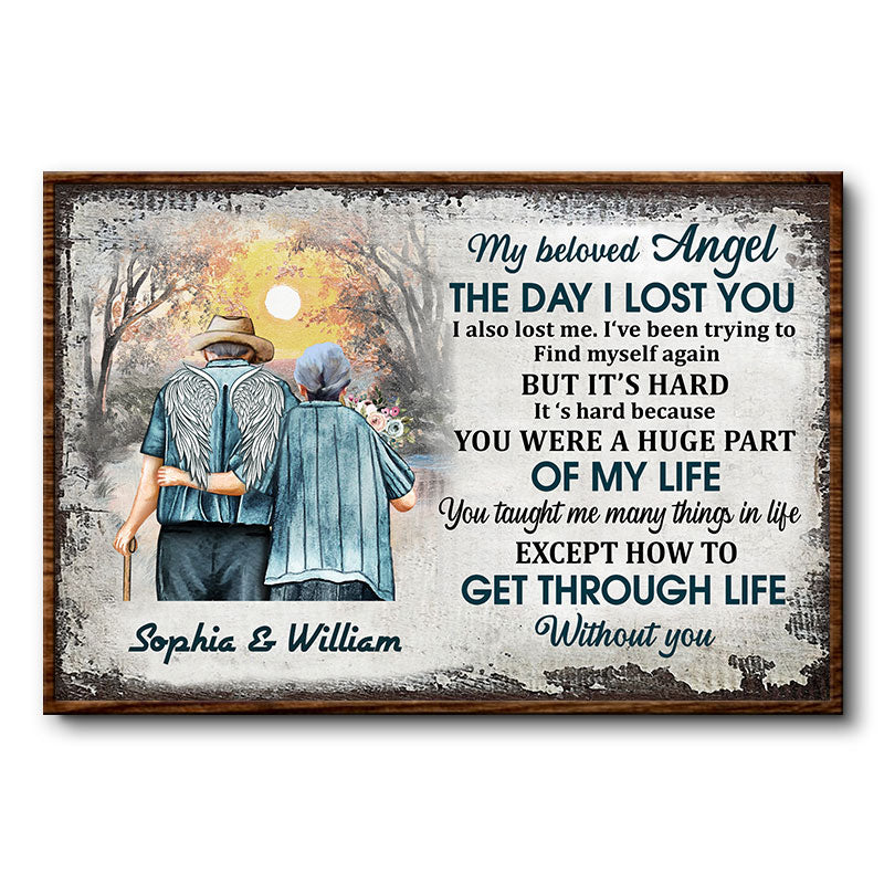 My Beloved Angel Widow Old Couple - Memorial Gift - Personalized Custo ...