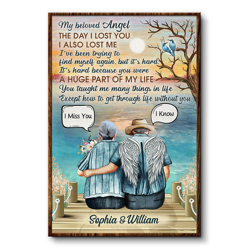 My Beloved Angel Widow Sympathy Old Couple - Memorial Gift - Personali ...