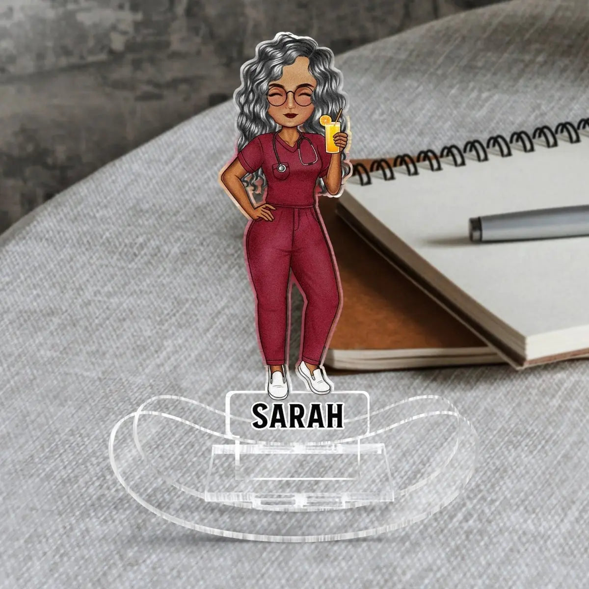 Nurse - Nurse Cartoon Vector - Personalized Acrylic Shaking Stand ...