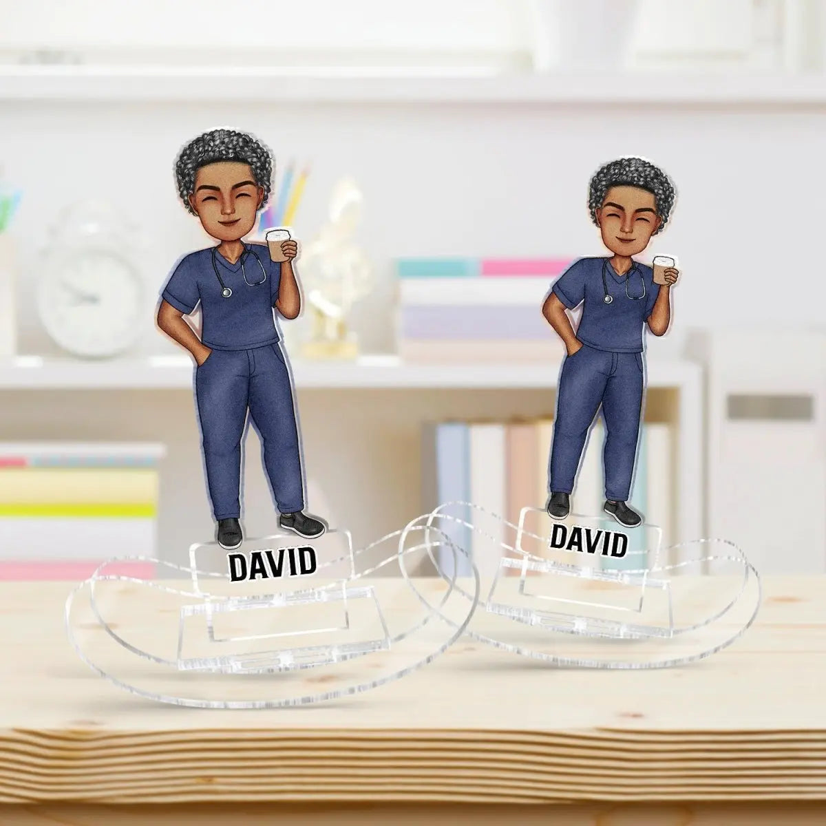 Nurse - Nurse Cartoon Vector - Personalized Acrylic Shaking Stand ...