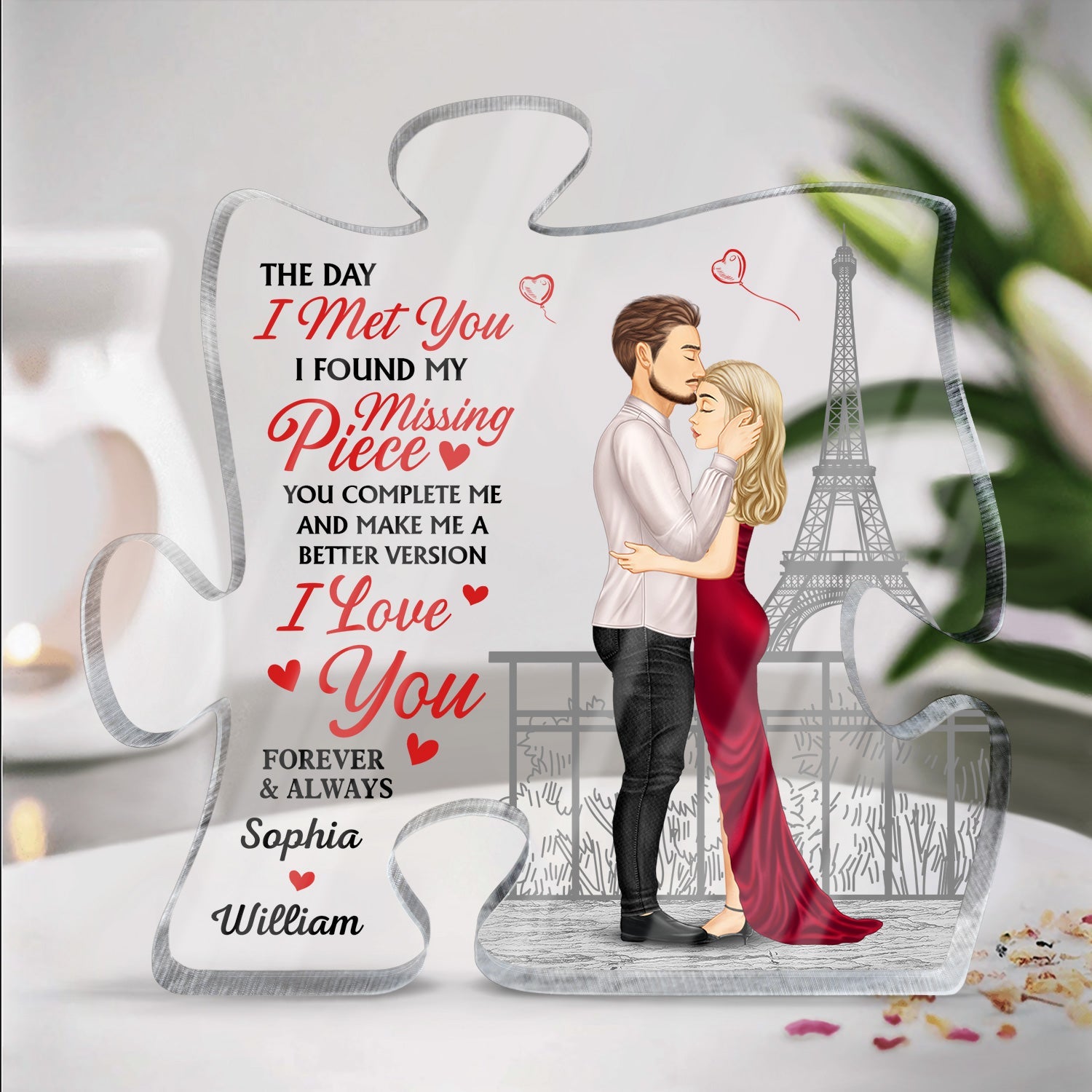 The Day I Met You I Found My Missing Piece - Gift For Couple, Spouse ...
