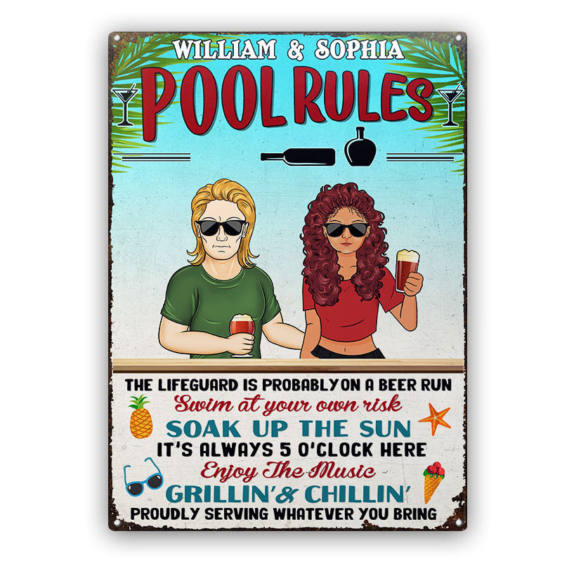 Soak Up The Sun Enjoy The Music - Swimming Pool Decor - Personalized C ...