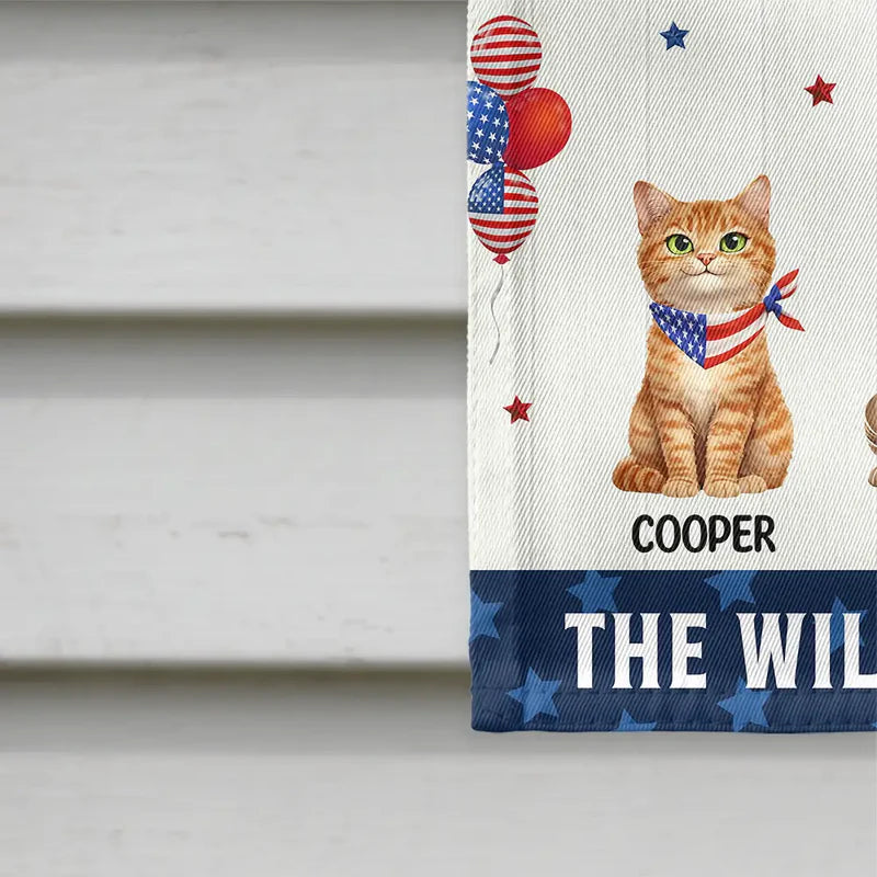 Warning Area Patrolled By Cats Personalized Garden Flag - The Next ...