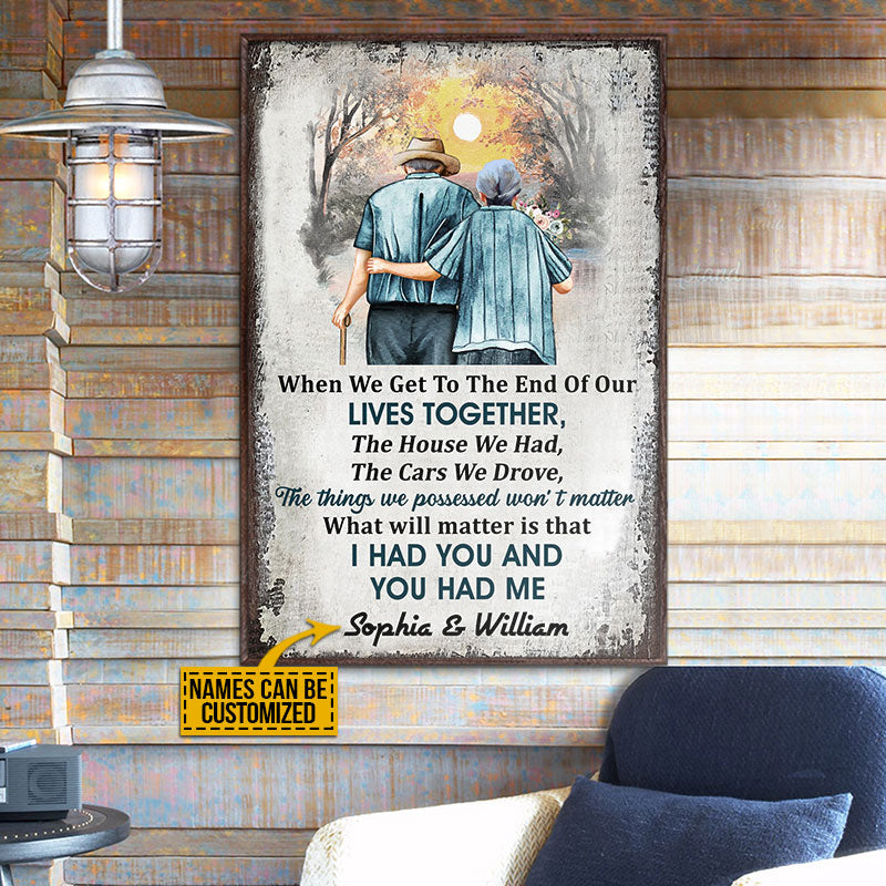 Personalized Family Vertical Old Couple When We Get Customized Poster ...