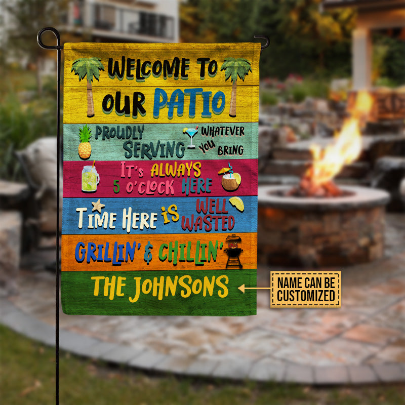 Personalized Patio Welcome Grilling Chilling Custom Flag – The Next ...