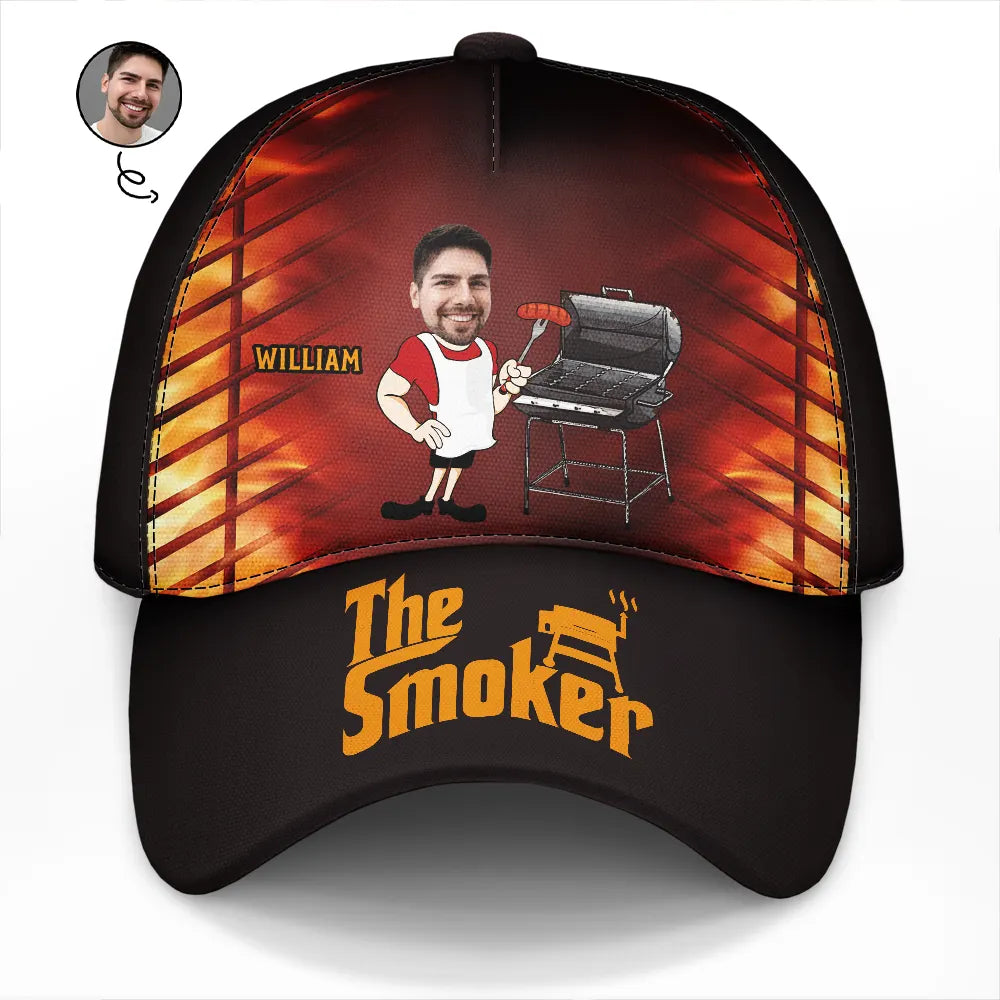 Custom Photo The Smoker BBQ Grilling - Personalized Classic Cap – The ...